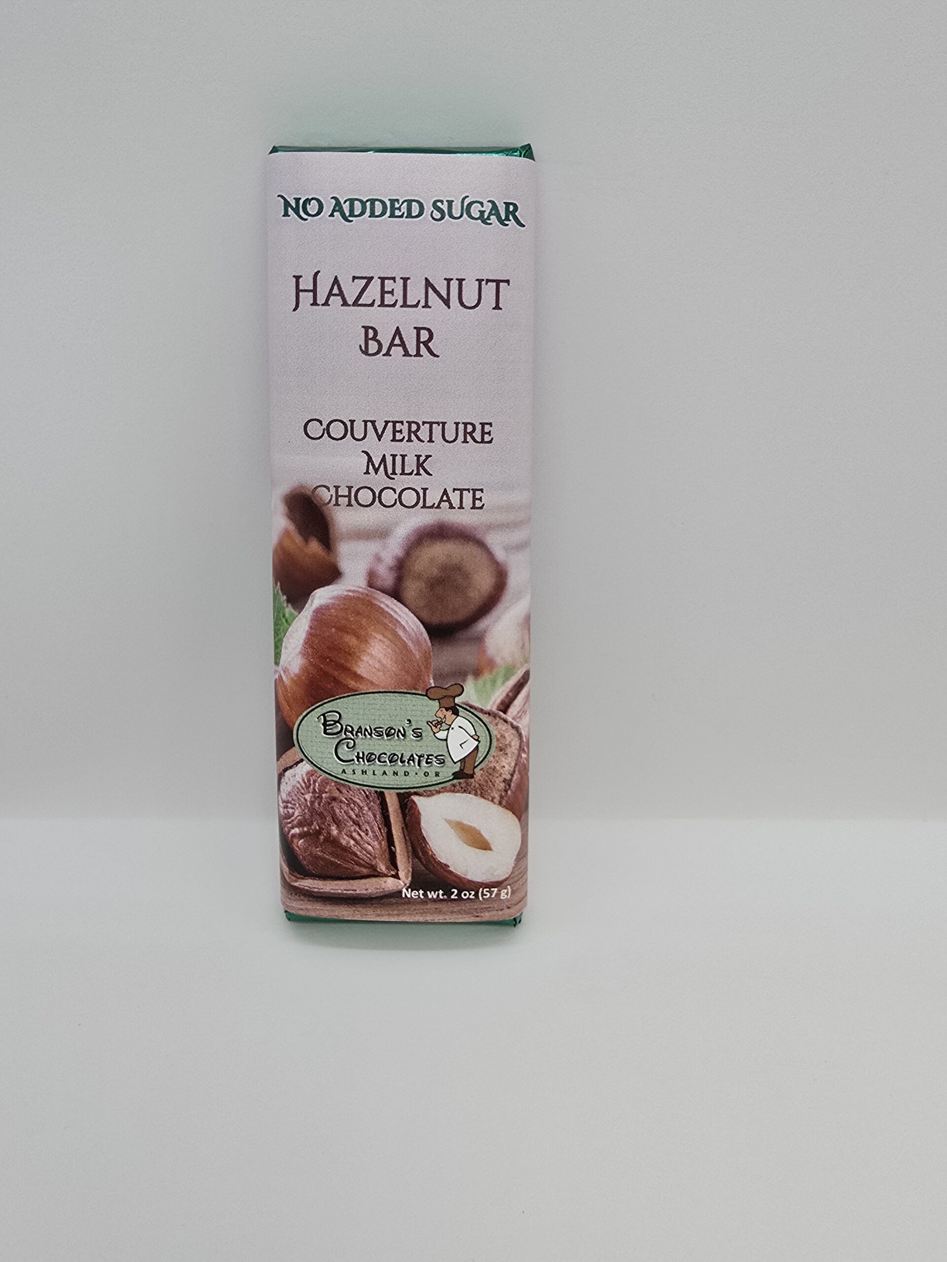 No Sugar Added Hazelnut Bar - bransonchocolates.com